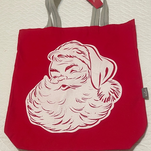 Hallmark | Bags | Red Santa Tote Bag Canvas New | Poshmark